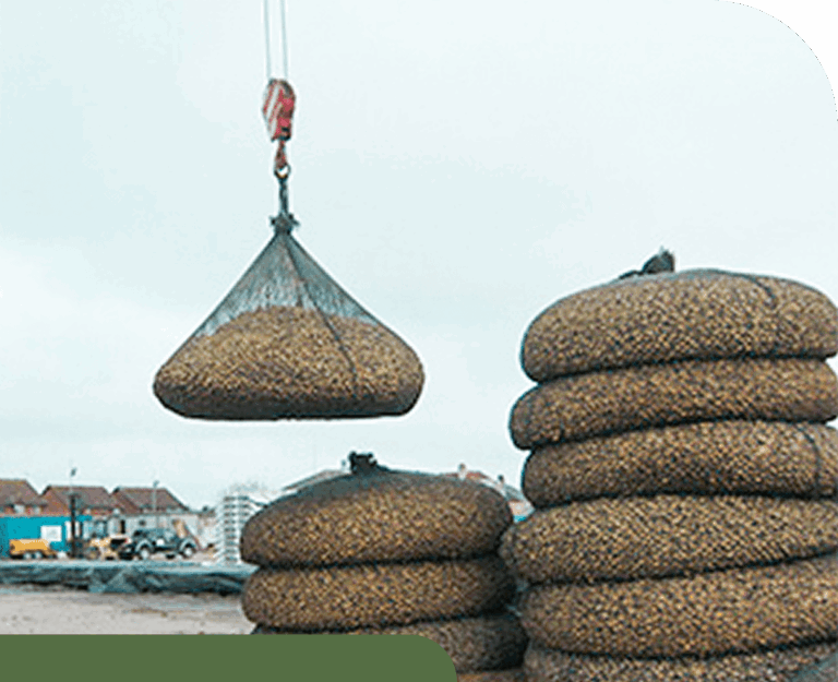 Rock Filter Bags for Scour Control & Span Protection | Roman Stone