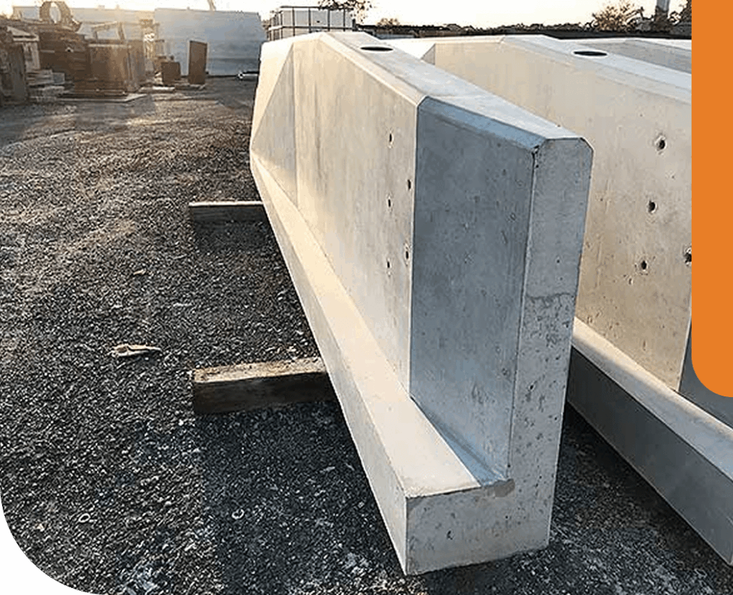 Permanent Precast Barriers for DOT & Transit | Custom Specs | Roman Stone