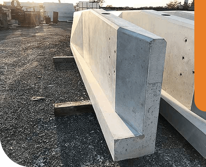 Permanent Precast Barriers for DOT & Transit | Custom Specs | Roman Stone